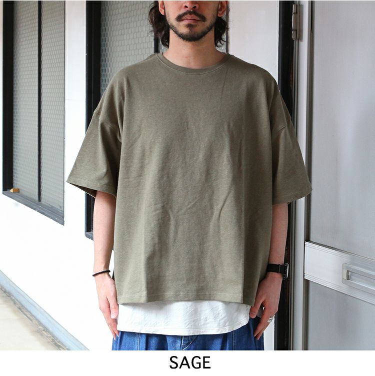 NATAL DESIGN HEMP WIDE TEE 3 2023SS | Brownfloor clothing